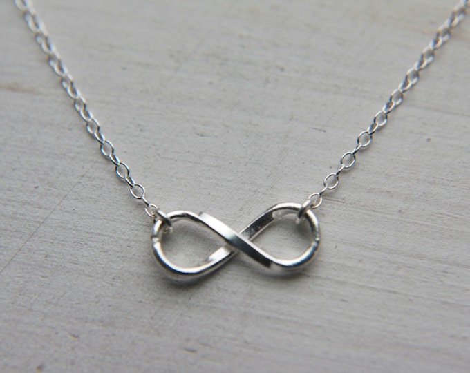 Sterling Silver Infinity Necklace, Infinity Charm Necklace or Bracelet ...