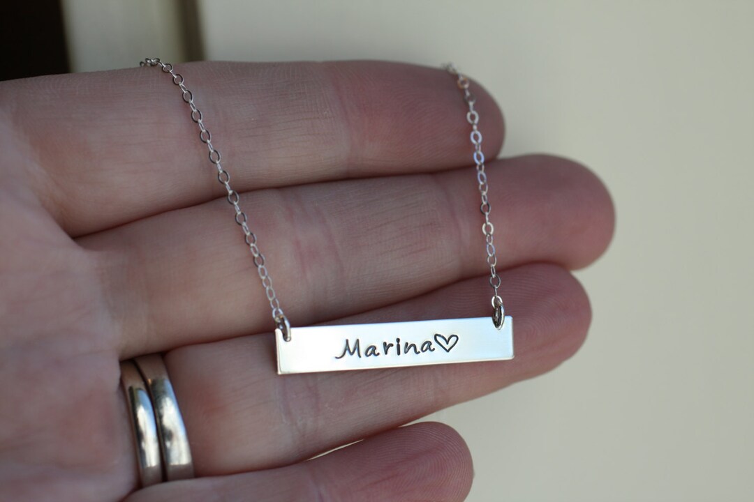 Custom Word Necklace, Sterling Silver Necklace, Personalized Customized ...