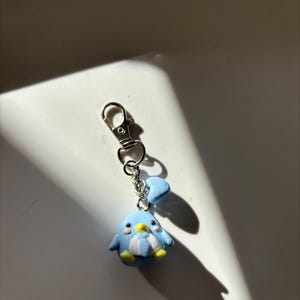 Blue and Pink Penguin Keychains, Handmade Polymer Clay, Cute Animal ...