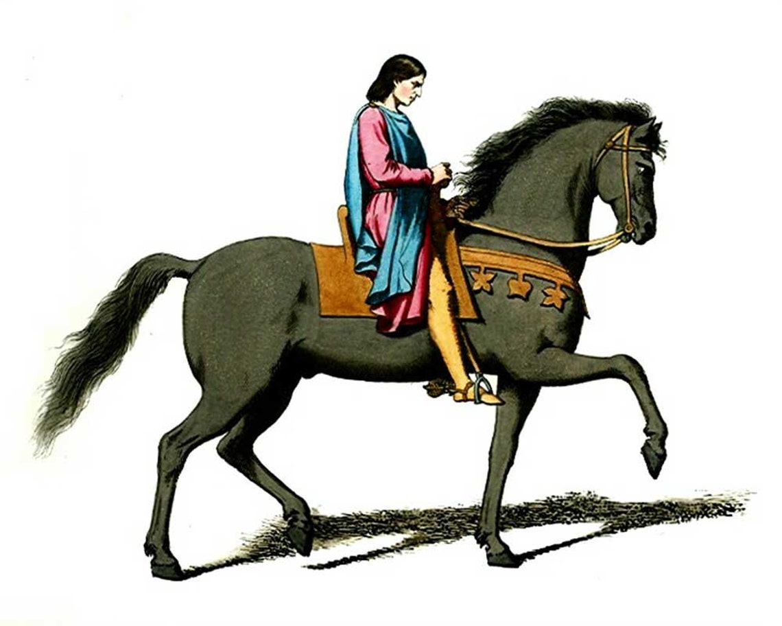 The Palfrey, Medieval Horseman, Vintage Reproduction, Middle Ages ...