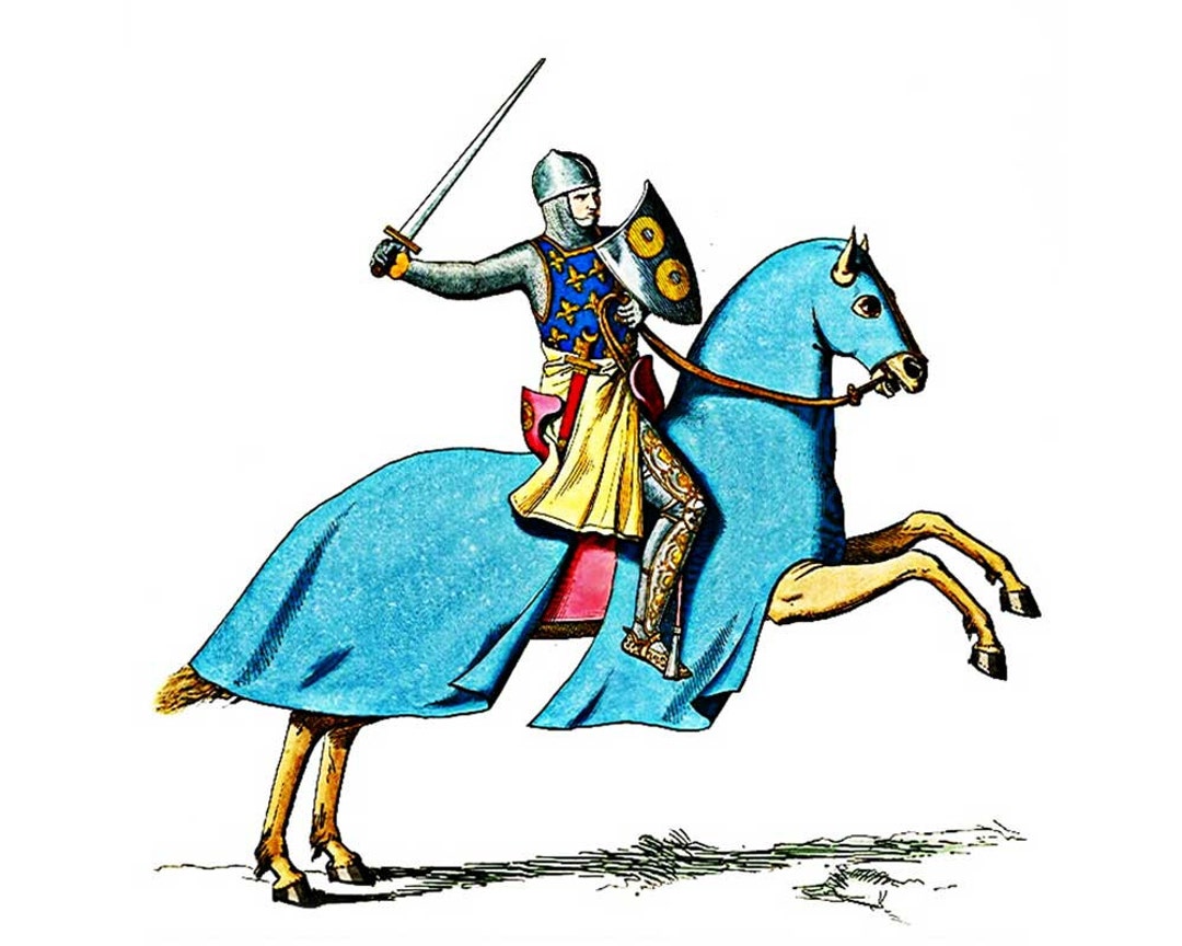 The Knight, Medieval Cavalry, Sword Fight, Vintage Reproduction ...