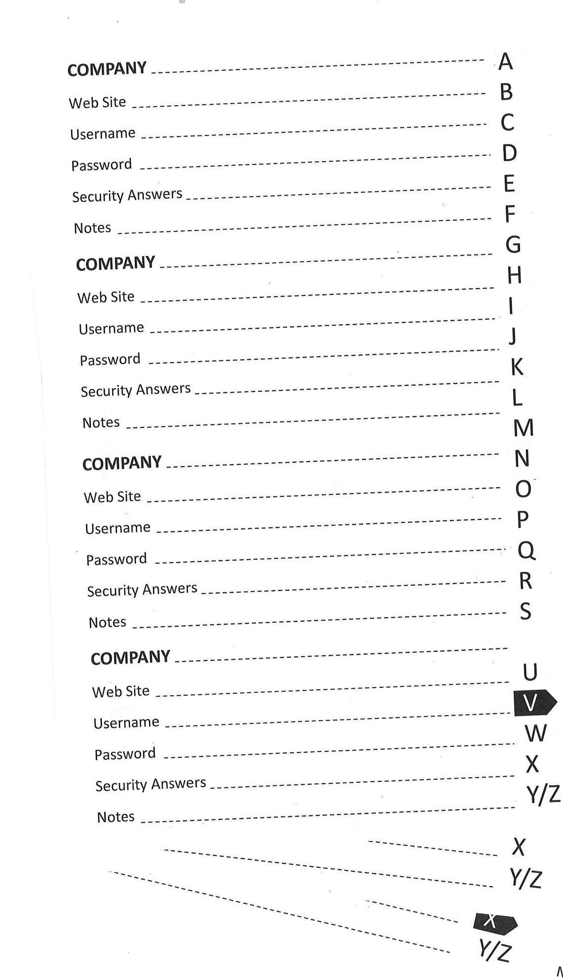 Password Book - Journal Thumbprint Logo Comb Bound Blue Thumbprint - Etsy
