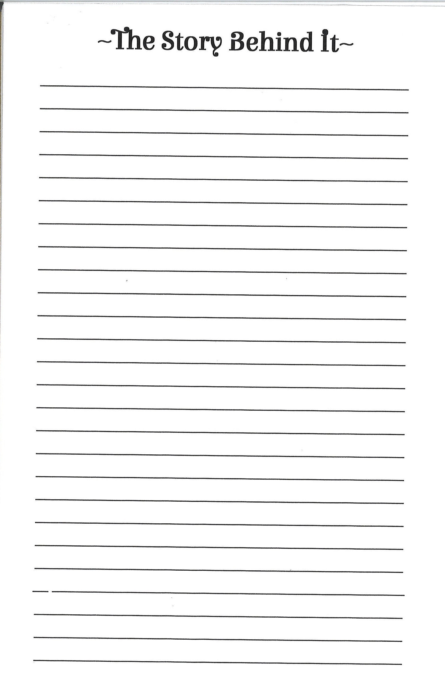 The Story Behind It - 50 Sheet Notepad, Set of 2 Lined Sheets to Tell ...