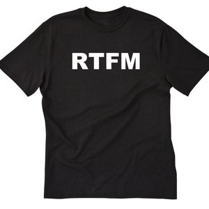 RTFM Shit RTFM T-shirt Read The Manual Geek Nerd Computer | Etsy