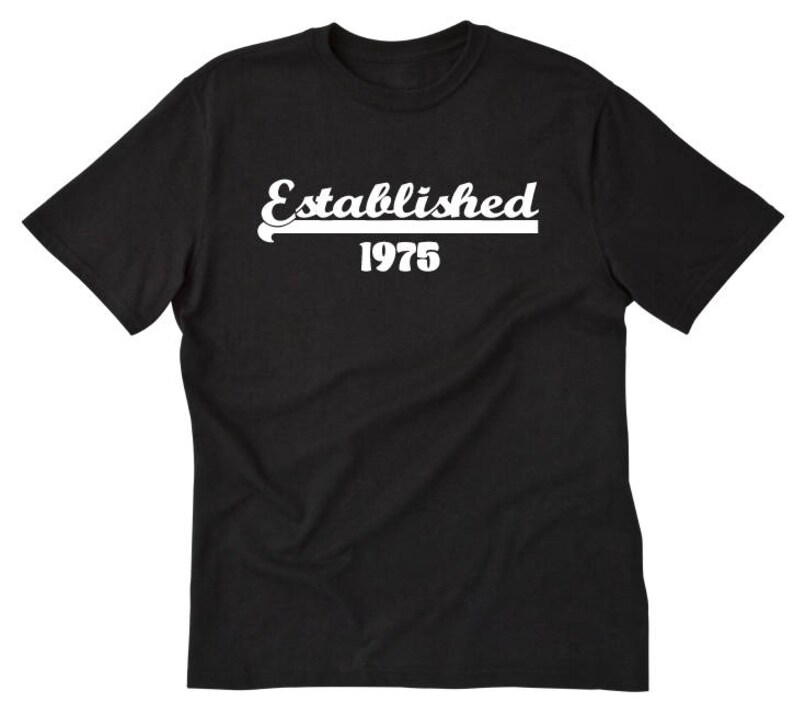 1975 Birthday Shirt 45th Birthday T-shirt Established 1975 - Etsy
