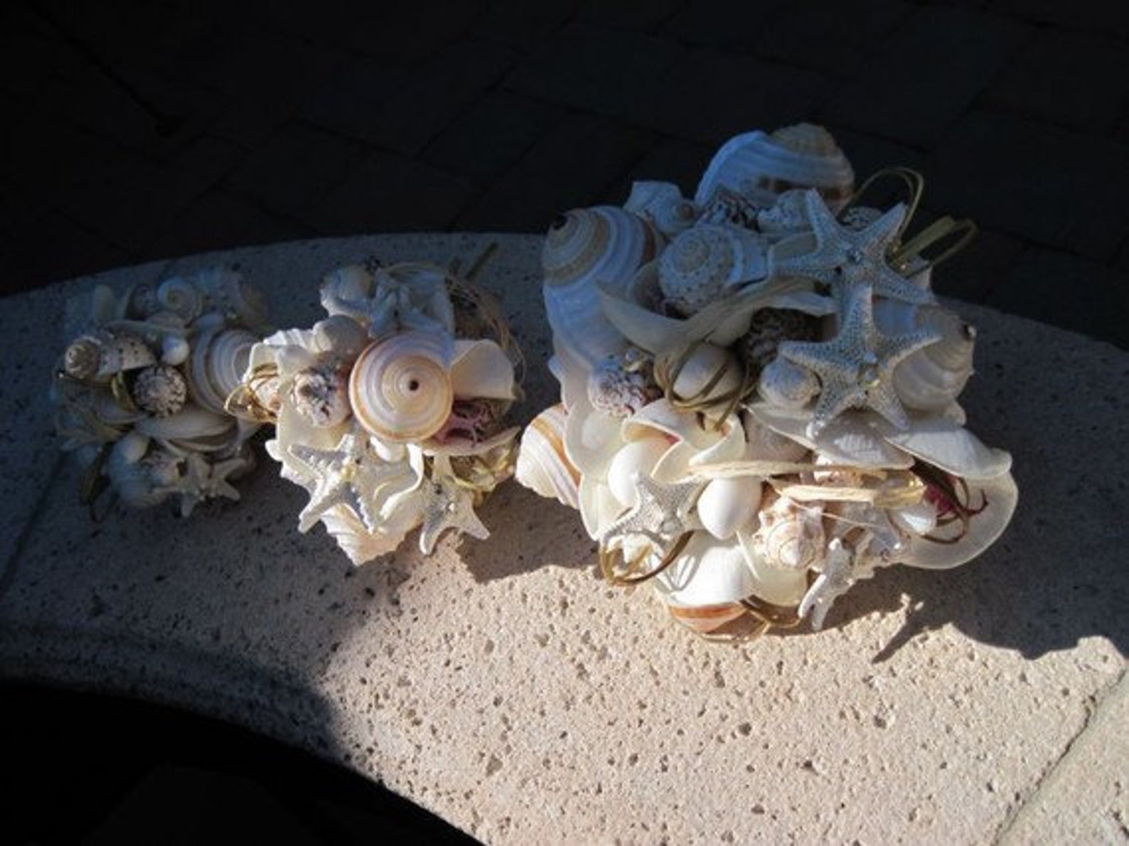 Shell Wedding Bouquet - Beach Wedding- Natural Seashell Bouquet ...