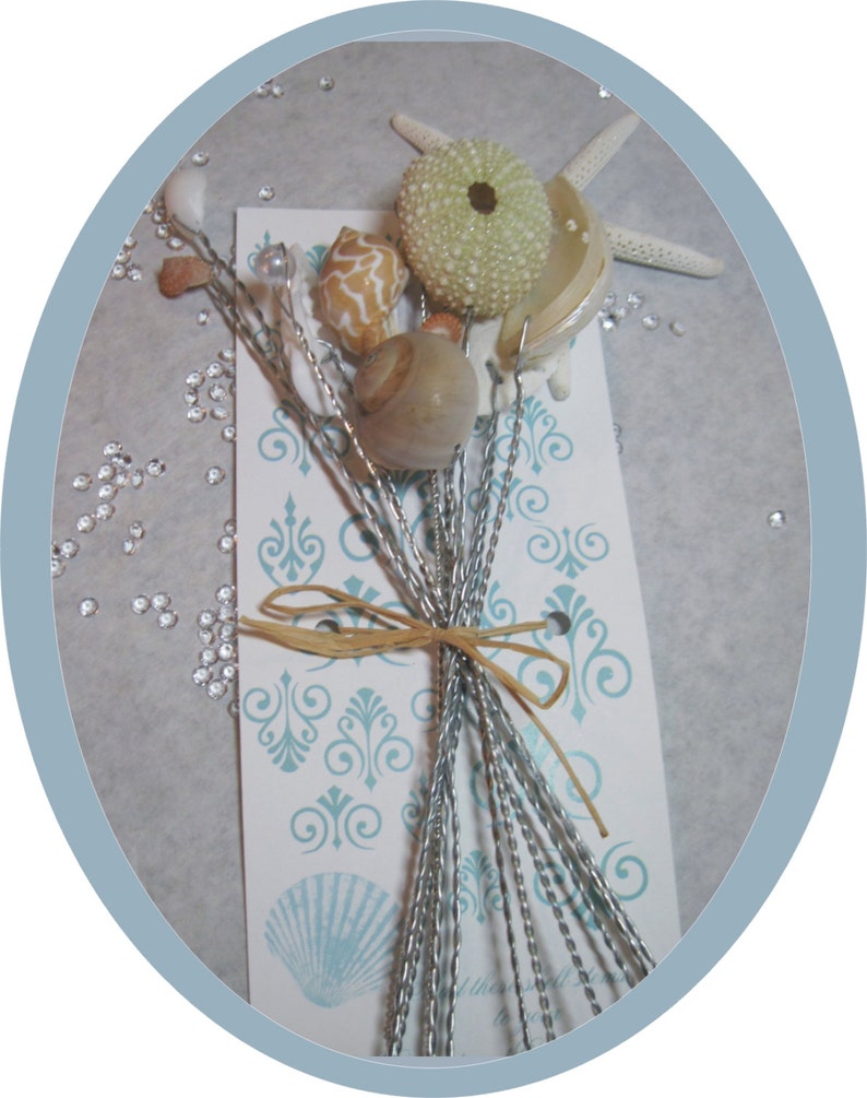 Wired Shells - Beach Wedding - Natural Seashells - Seashell Bouquet ...