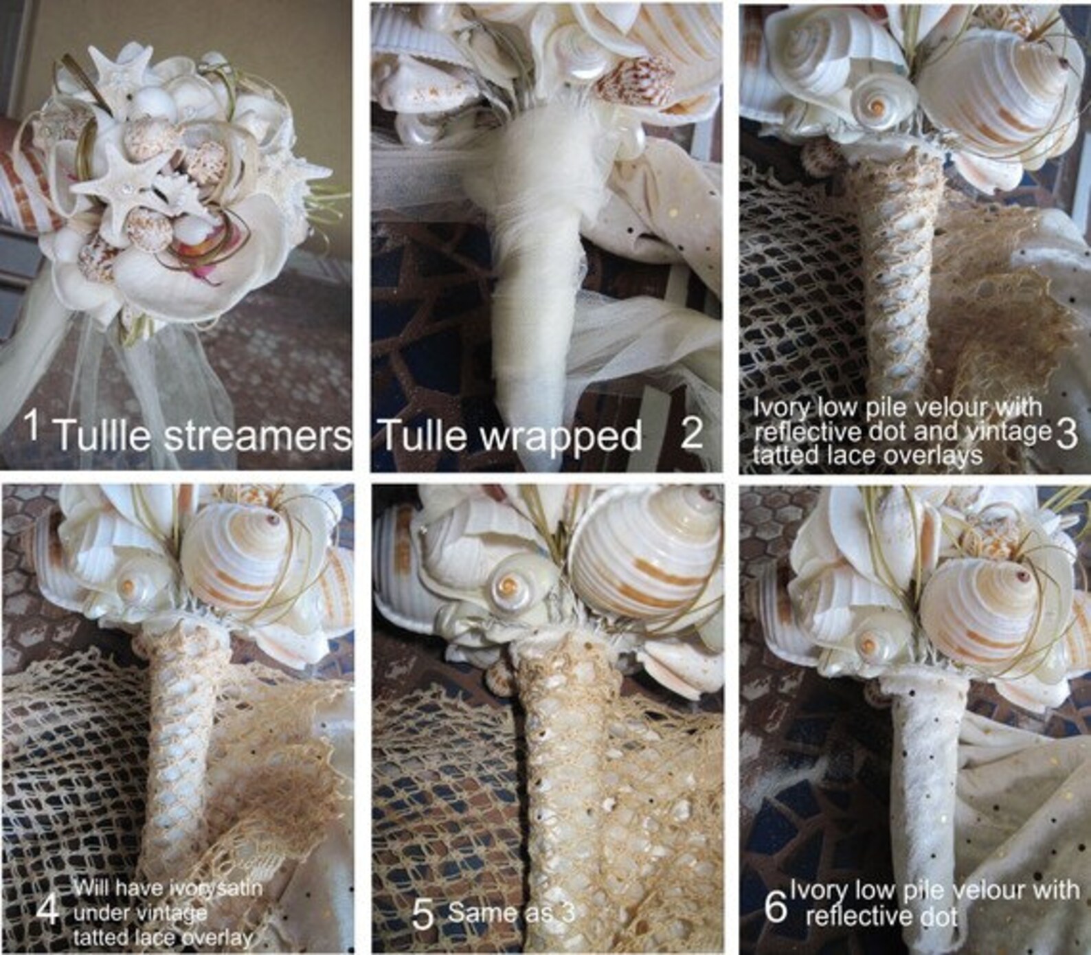 Shell Wedding Bouquet - Beach Wedding- Natural Seashell Bouquet ...