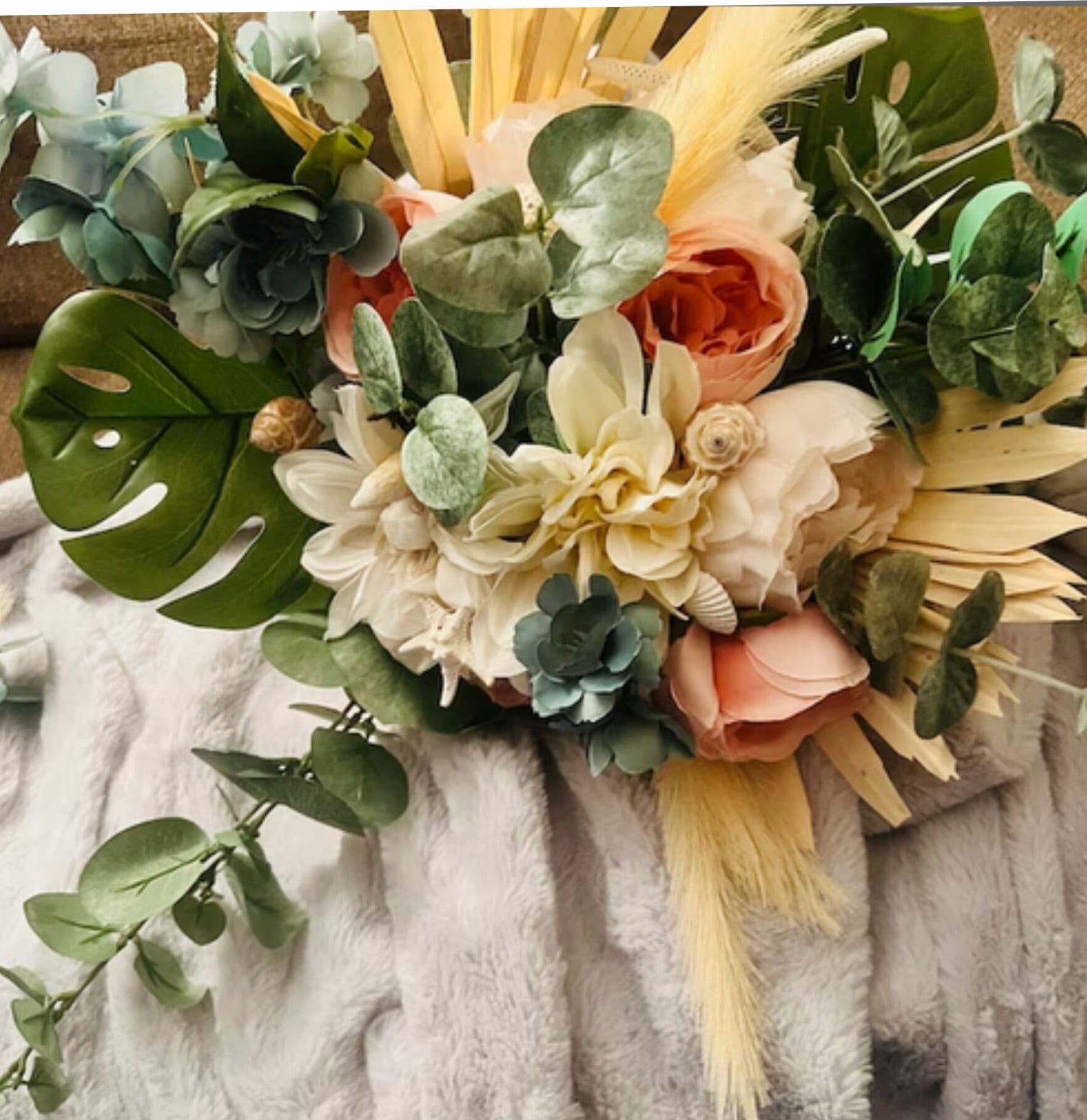 Wired Shells for Bridal Bouquet / Drilled and Wired Shells / Starfish ...