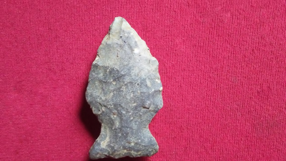 Authentic Indian Arrowhead Side Notched Found In Johnston Etsy