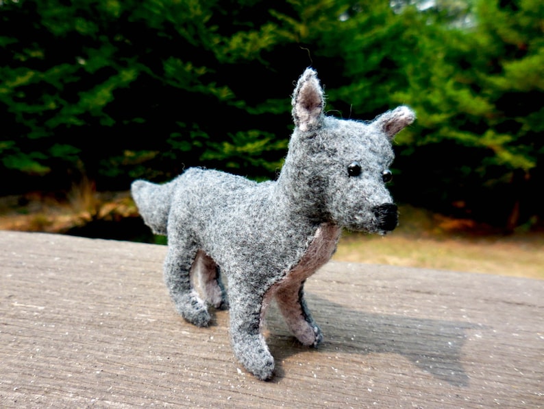 Small Gray Fox Soft Toy Fox Felt Stuffed Woodland Animal | Etsy