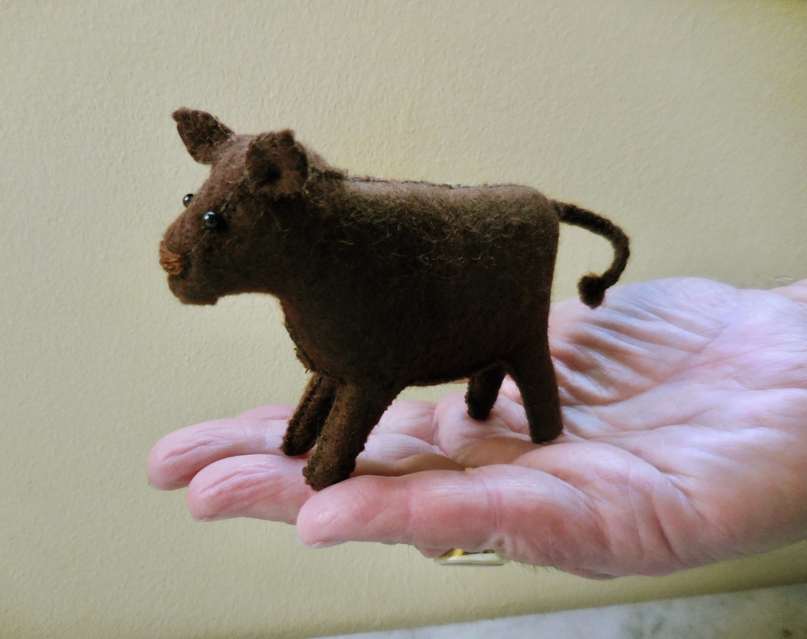 Brown Cow Stuffed Animal Felt Soft Toy Country Decor Farm - Etsy