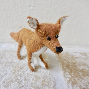 Small felt fox red fox soft sculpture soft toy felt stuffed | Etsy