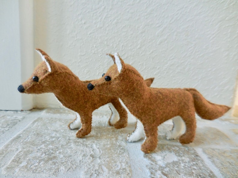 Small Felt Fox Red Fox Soft Sculpture Soft Toy Felt Stuffed - Etsy