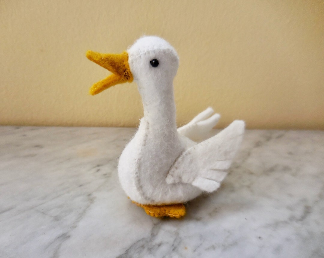 Small White Goose Felt Snow Goose Goose Soft Sculpture - Etsy