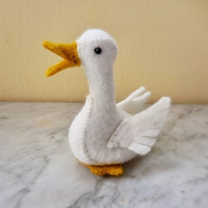 Small White Goose Felt Snow Goose Goose Soft Sculpture - Etsy
