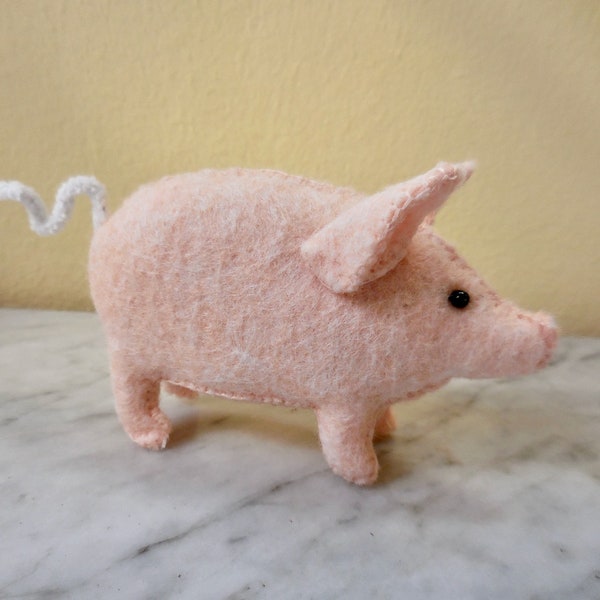 Felt Pig - Etsy