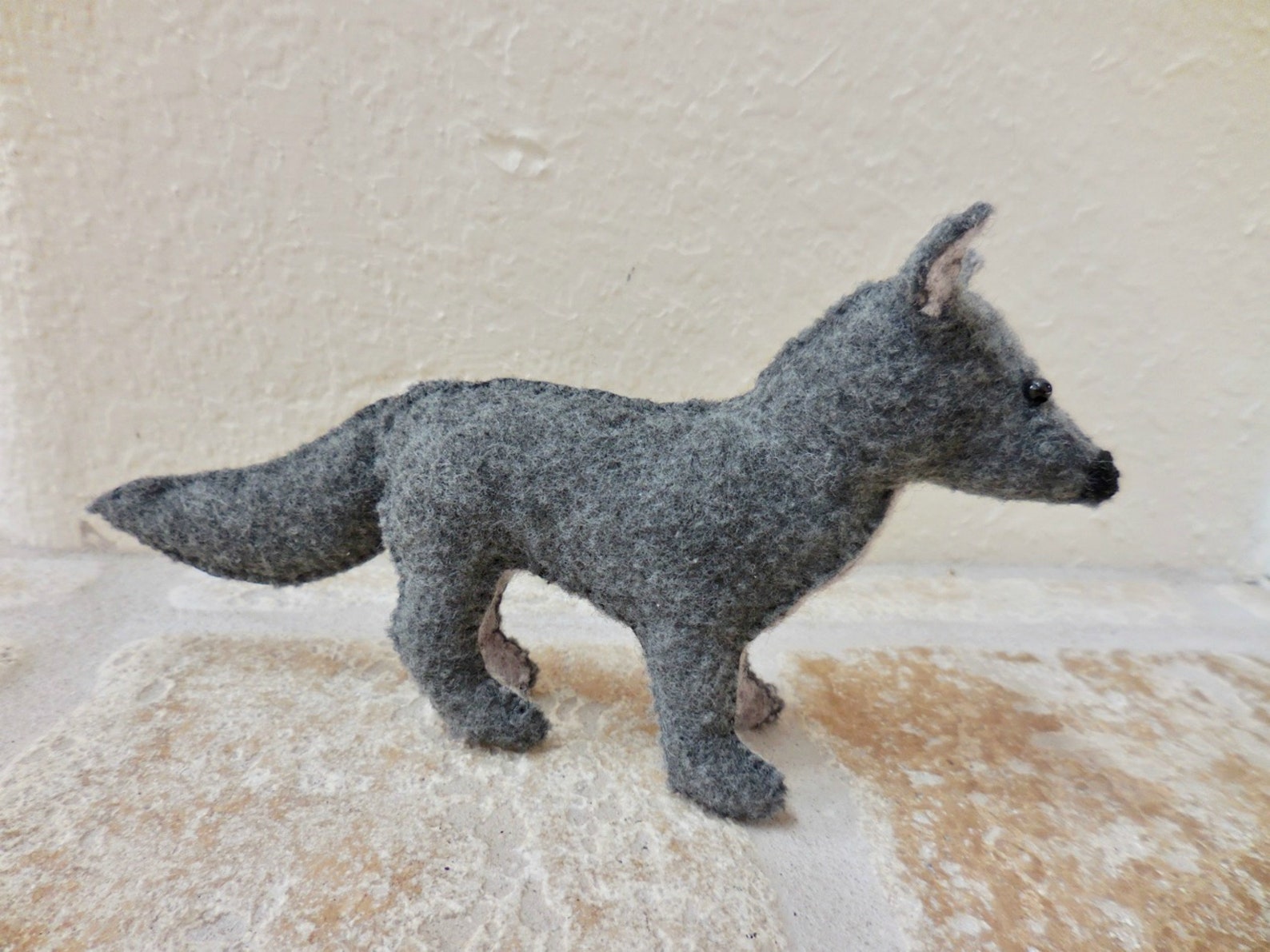 Small Gray Fox Soft Toy Fox Felt Stuffed Woodland Animal | Etsy