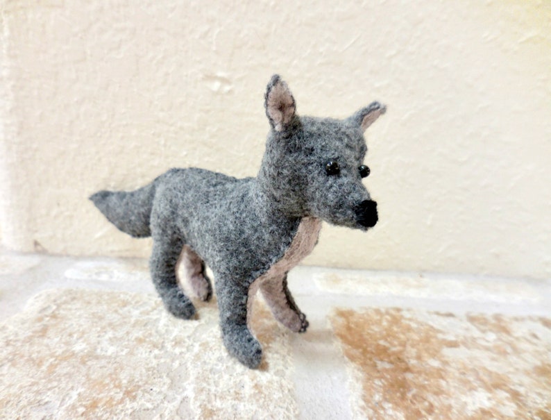 Small Gray Fox Soft Toy Fox Felt Stuffed Woodland Animal | Etsy