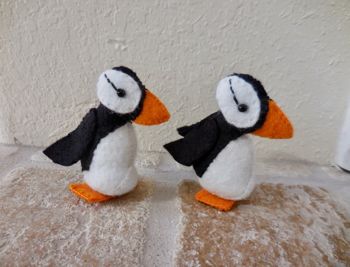 Small Felt Puffin Soft Toy Gift Animal Handmade Sea Bird | Etsy