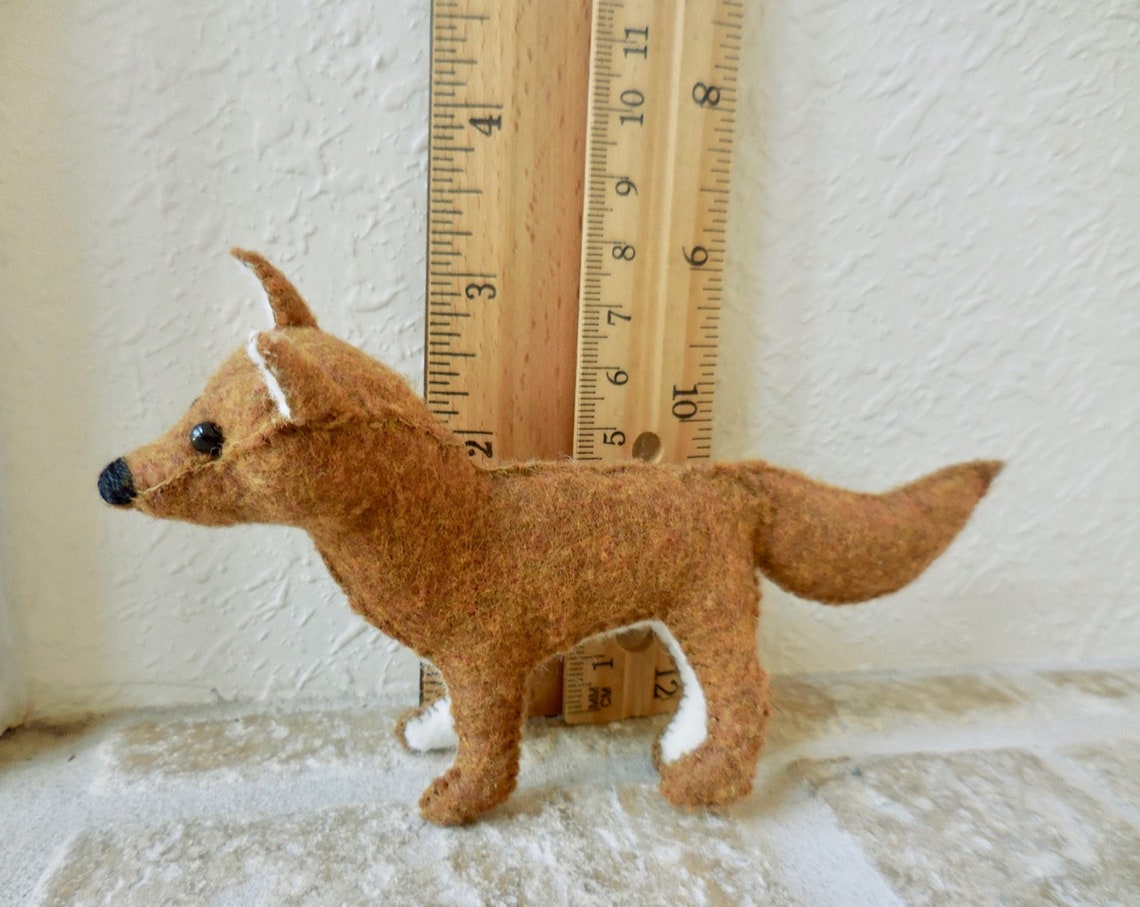 Small Felt Fox Red Fox Soft Sculpture Soft Toy Felt Stuffed - Etsy