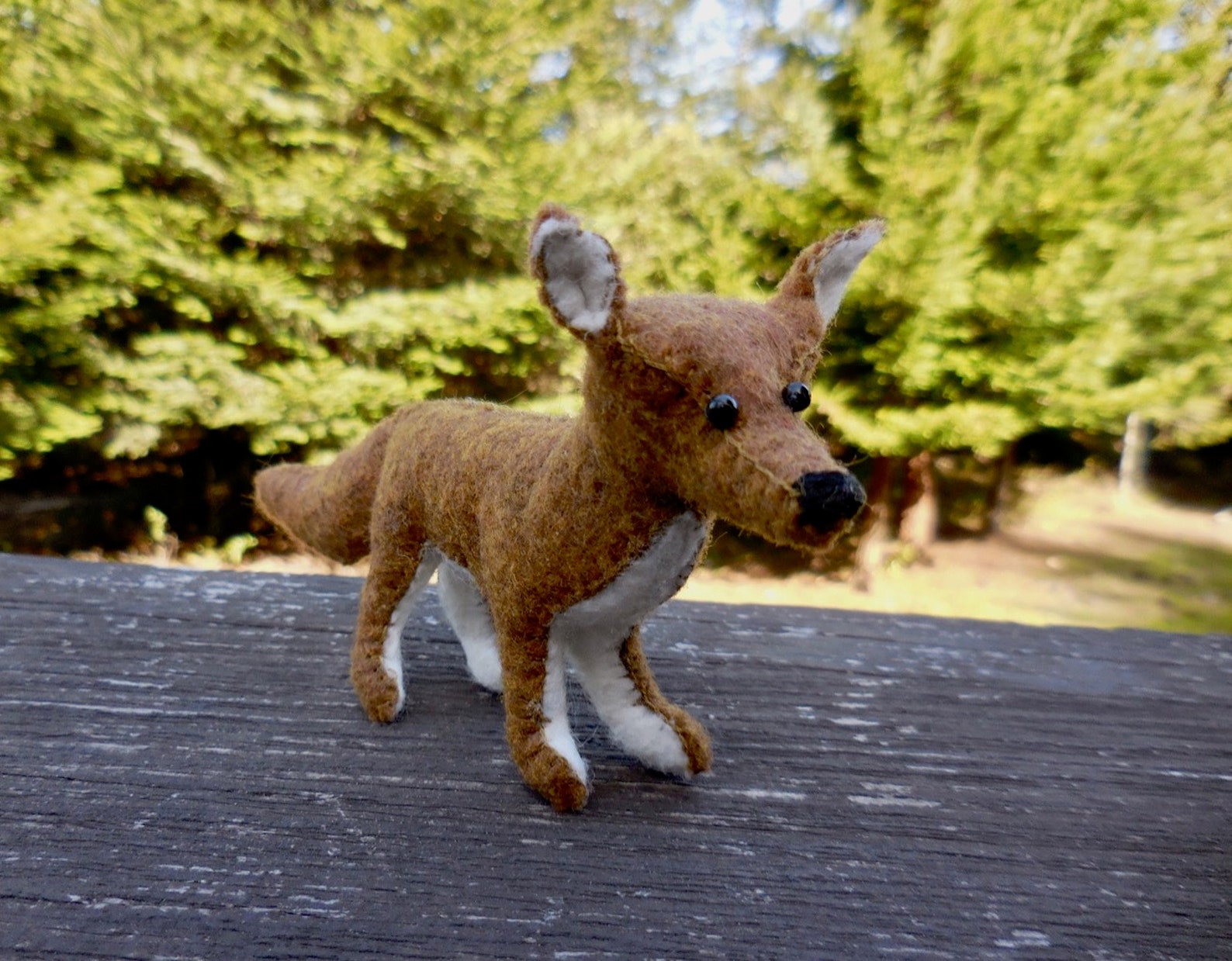 Small felt fox red fox soft sculpture soft toy felt stuffed | Etsy