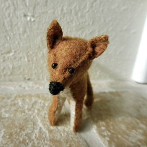 Small Felt Fox, Red Fox Soft Sculpture, Soft Toy Felt Stuffed Woodland ...