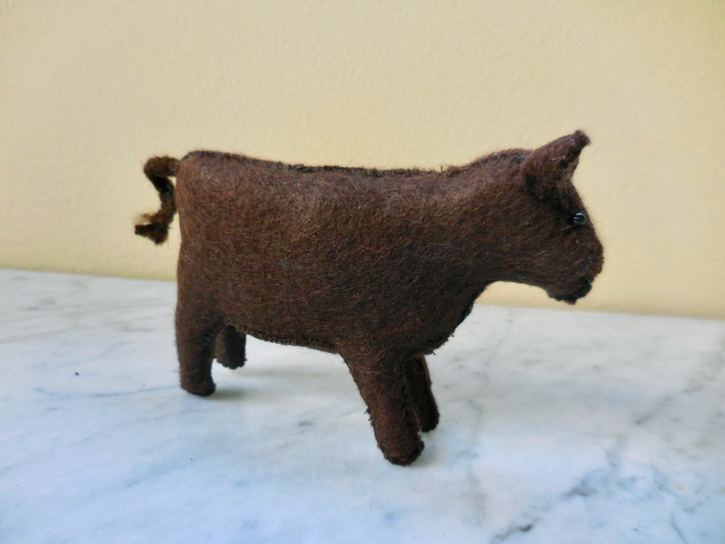 Brown Cow Stuffed Animal Felt Soft Toy Country Decor Farm - Etsy