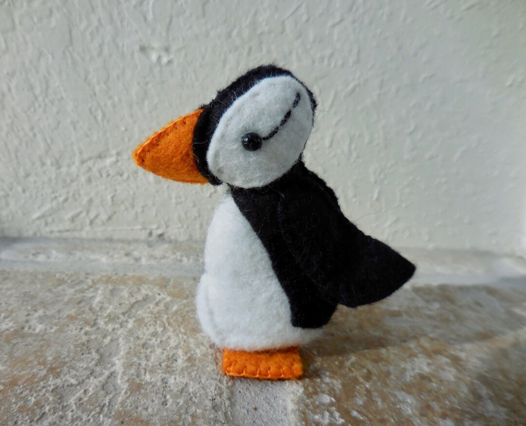 Small Felt Puffin Soft Toy Gift Animal Handmade Sea Bird - Etsy