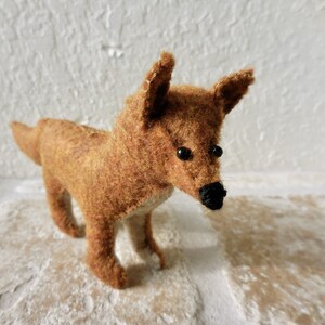 Small Felt Fox, Red Fox Soft Sculpture, Soft Toy Felt Stuffed Woodland ...