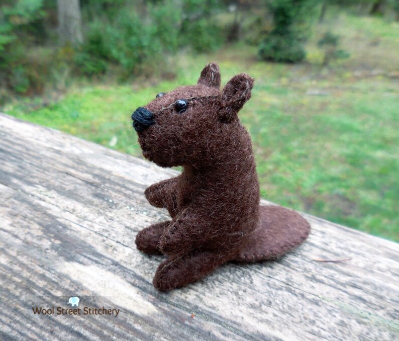 Small stuffed beaver handmade felt soft toy felt woodland | Etsy