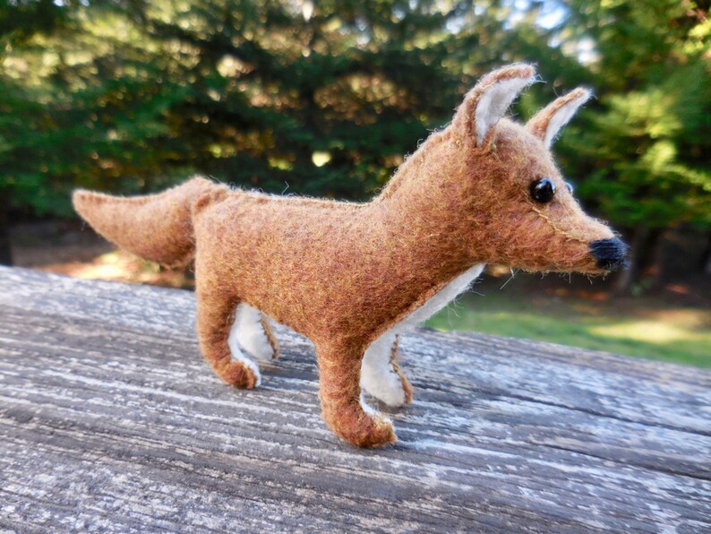 Small Felt Fox Red Fox Soft Sculpture Soft Toy Felt Stuffed - Etsy