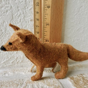 Small Felt Fox, Red Fox Soft Sculpture, Soft Toy Felt Stuffed Woodland ...