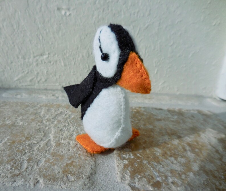 Small Felt Puffin Soft Toy Gift Animal Handmade Sea Bird - Etsy