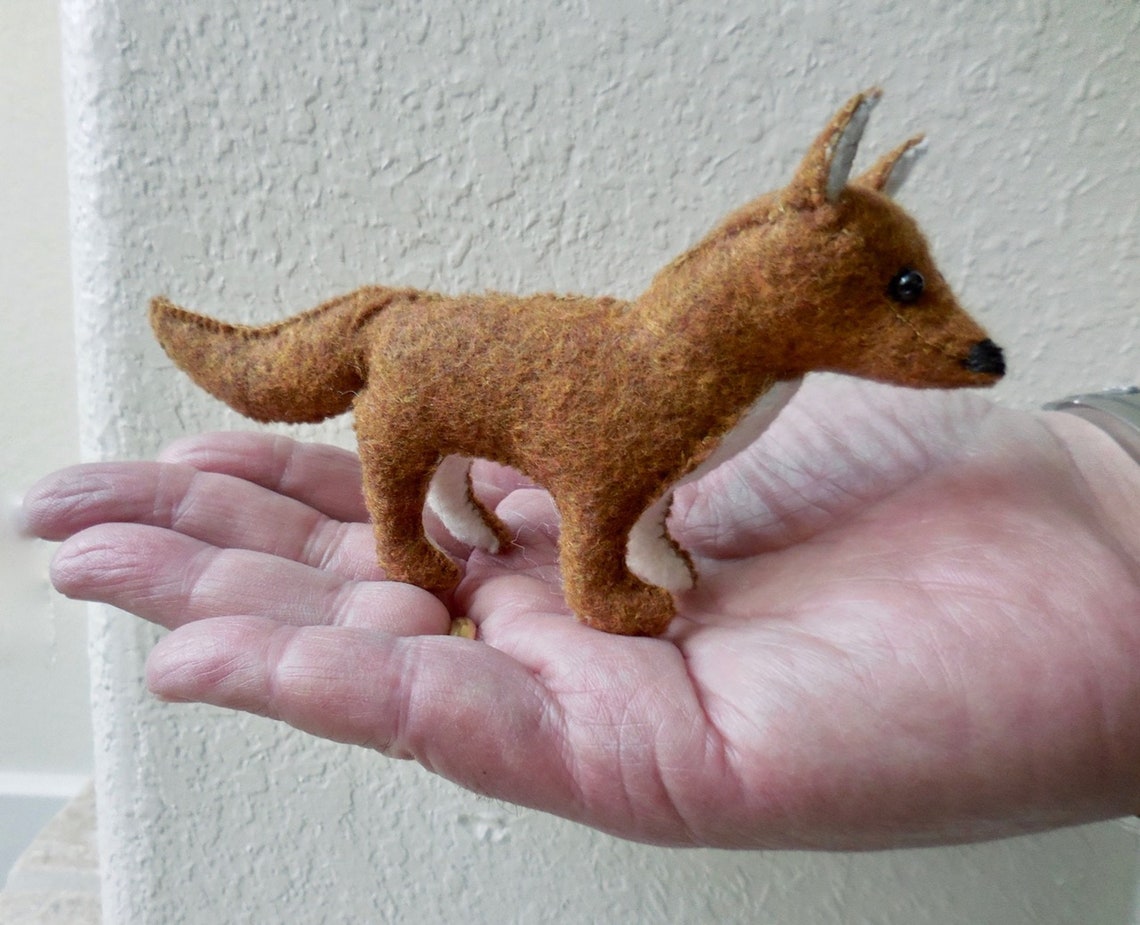 Small Felt Fox Red Fox Soft Sculpture Soft Toy Felt Stuffed - Etsy