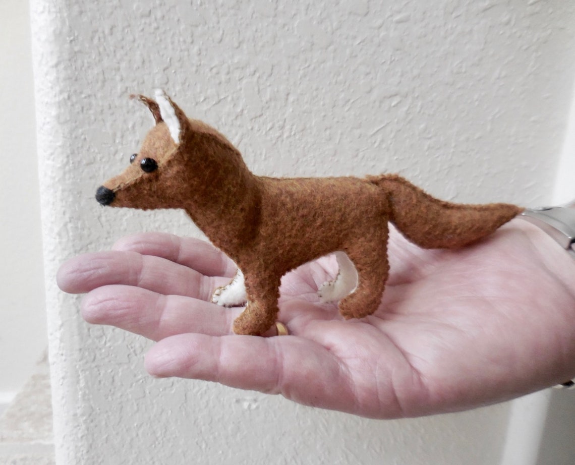 Small Felt Fox Red Fox Soft Sculpture Soft Toy Felt Stuffed - Etsy