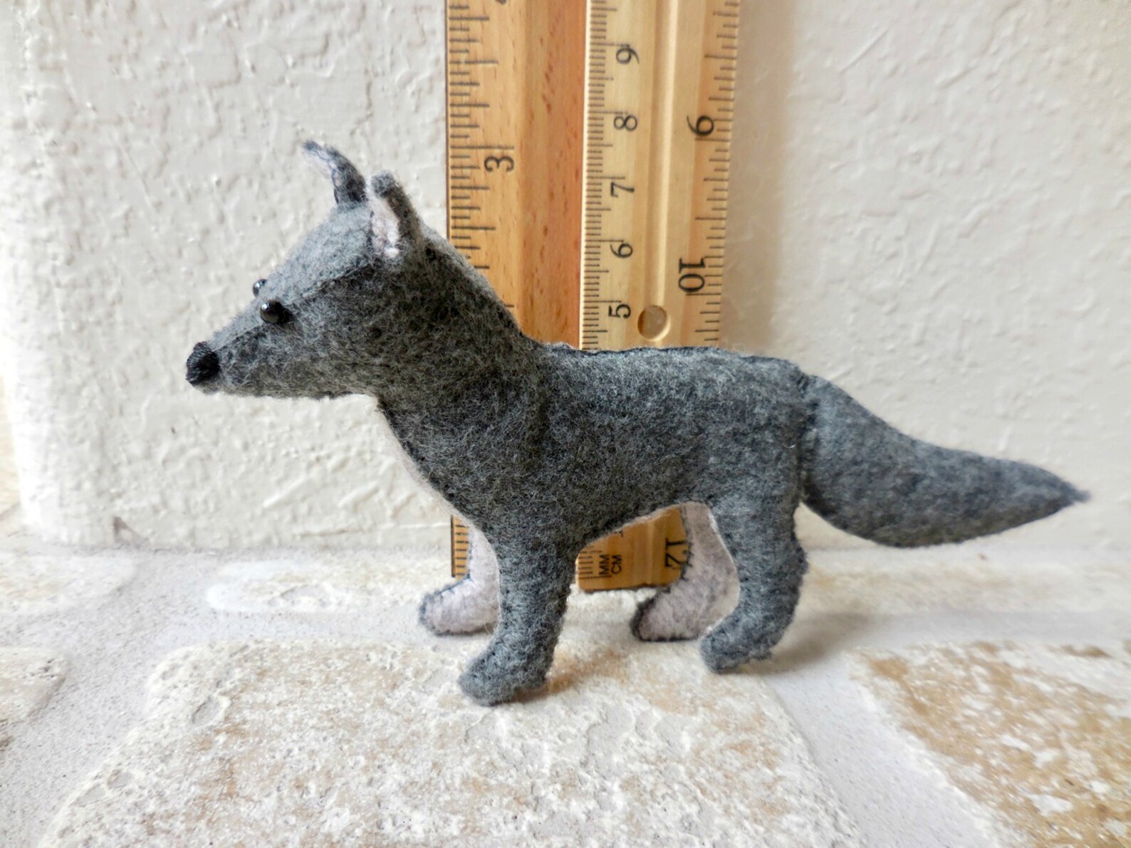 Small Gray Fox Soft Toy Fox Felt Stuffed Woodland Animal | Etsy