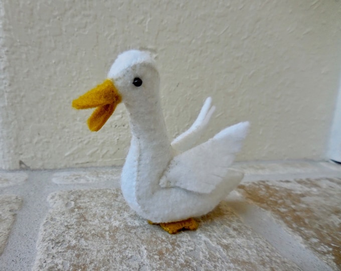 Small White Goose Felt Snow Goose Goose Soft Sculpture - Etsy
