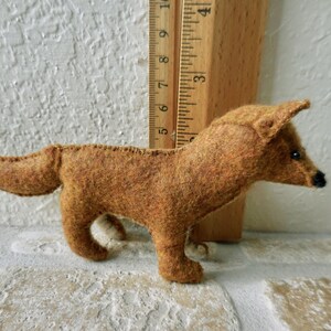 Small Felt Fox, Red Fox Soft Sculpture, Soft Toy Felt Stuffed Woodland ...