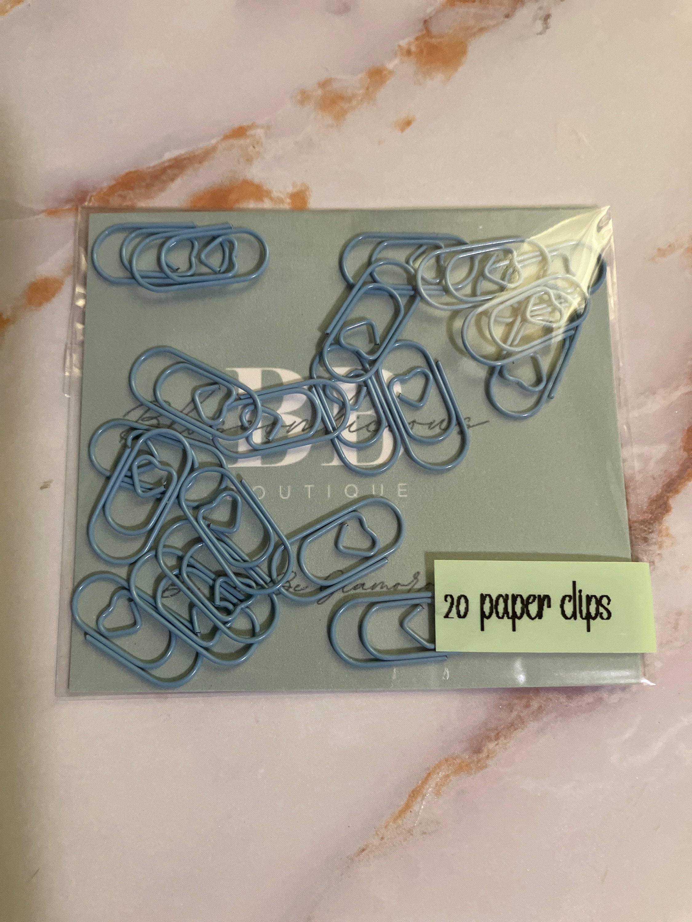 Blue Mini Heart Pastel Paper Clips, Mini Paper Clips, Planner Clips - Etsy