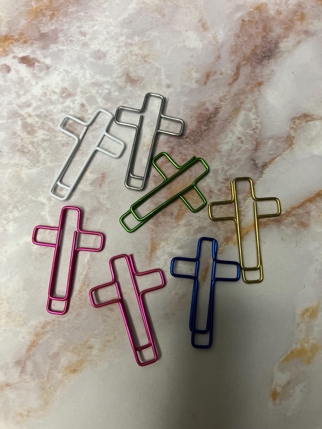 Cross Paperclips, Mixed Color Cross Paperclip 3 Pack - Etsy