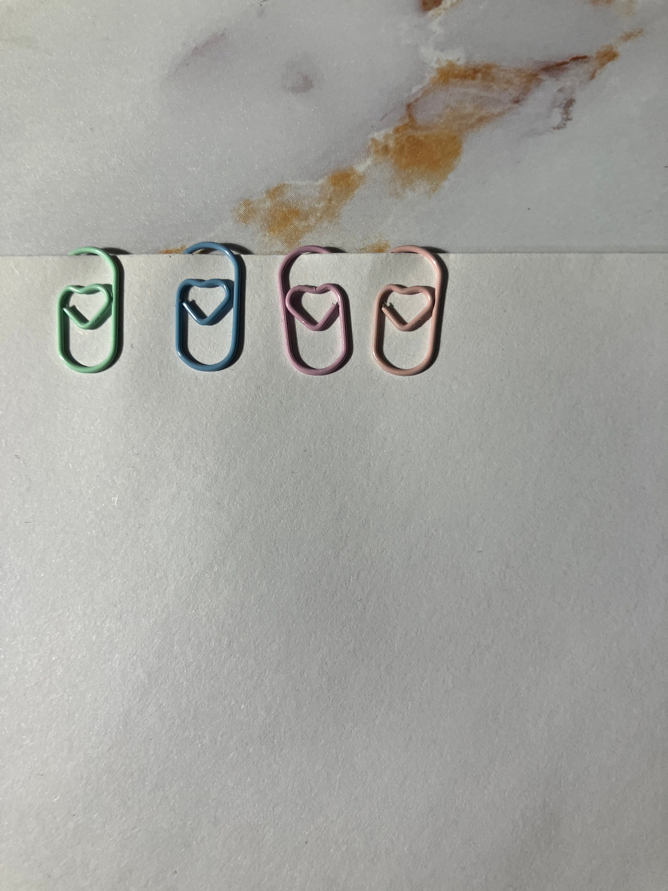 Mini Heart Pastel Paper Clips, Mini Paper Clips, Planner Clips - Etsy