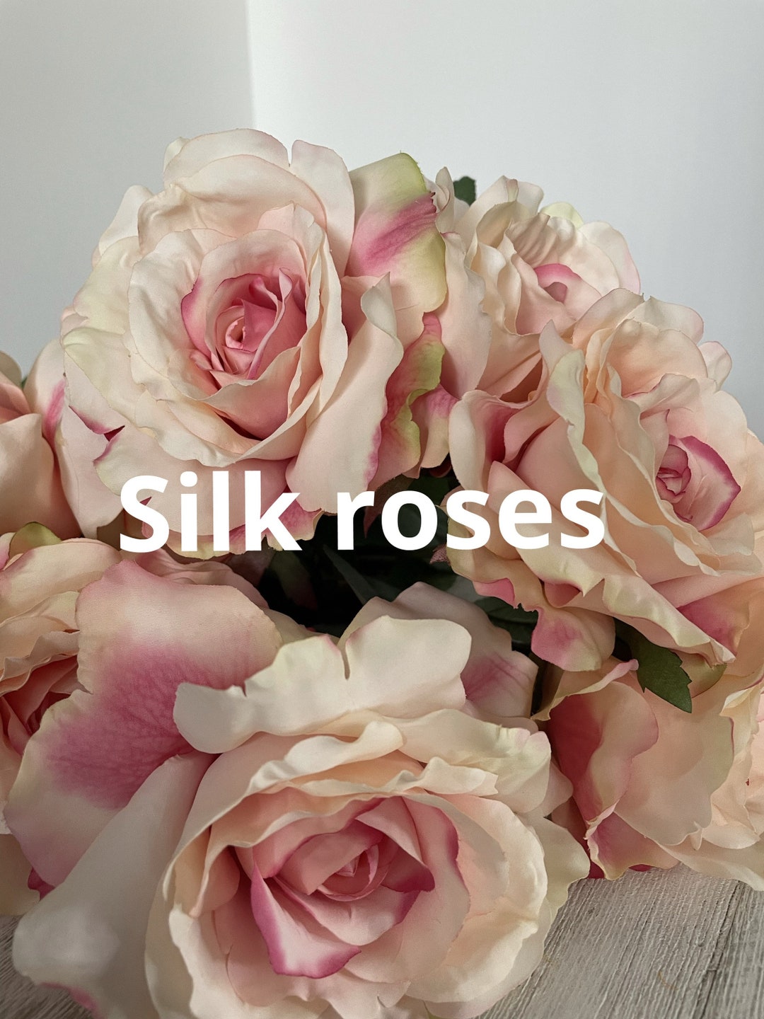 Silk Peach-pink Roses-ready TO SHIP - Etsy