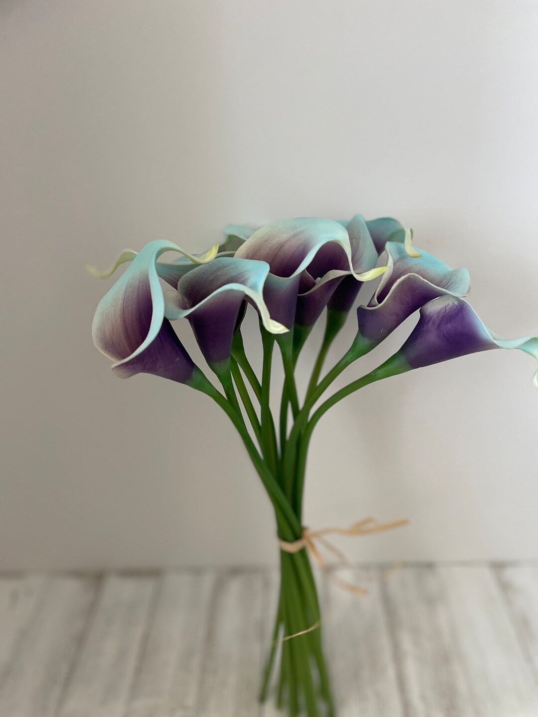 Real Touch Blue-purple Picasso Mini Calla Lilies-ready TO SHIP - Etsy