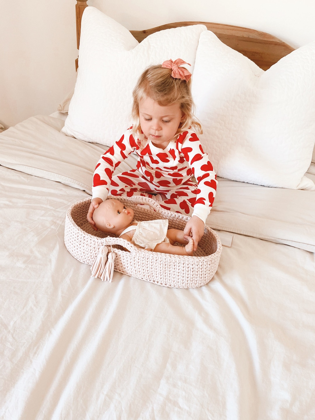 CROCHET PATTERN: Doll Moses Basket Crochet Pattern, Baby Moses Basket ...