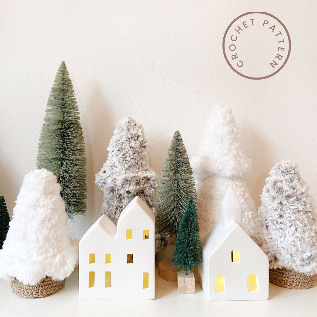 CROCHET PATTERN: Faux Fur Christmas Tree Crochet Pattern, Boho ...