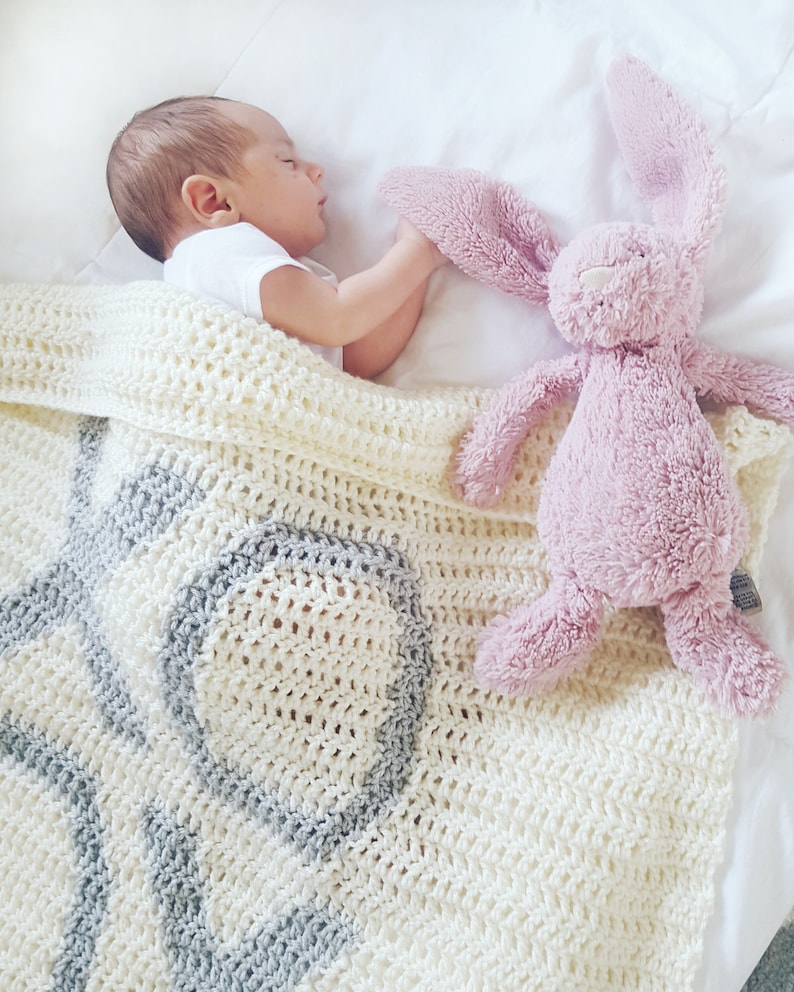CROCHET PATTERN/ XOXO "hugs & Kisses" Crochet Blanket Pattern/ Crochet ...