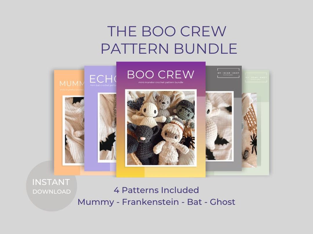 Boo Crew Crochet Pattern Bundle⎟spooky Amigurumi⎟halloween Crochet ...