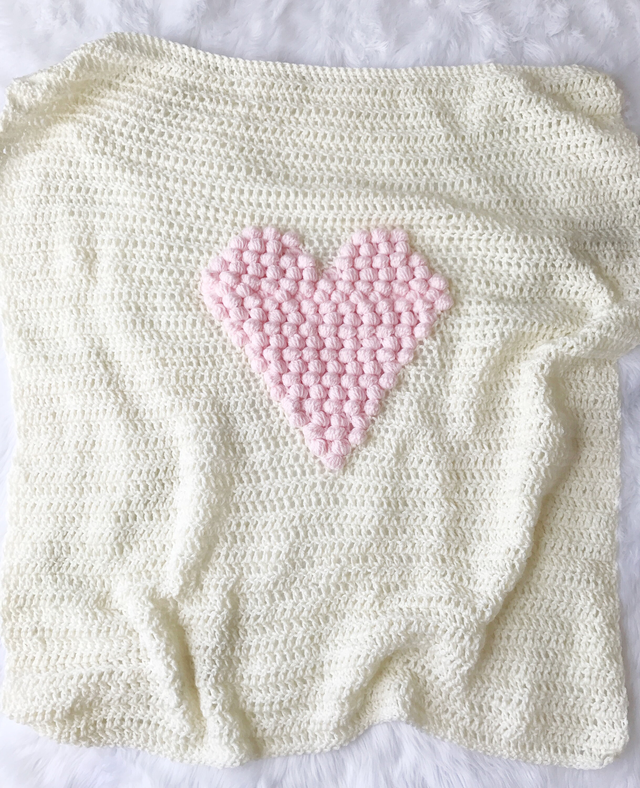 CROCHET PATTERN/ Puffed Heart Crochet Blanket Pattern/ Heart - Etsy