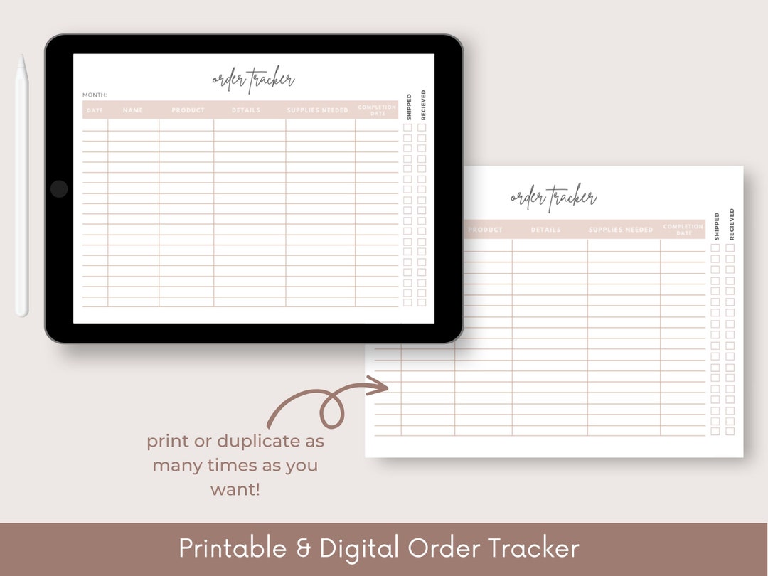 Order Tracker, Product Order Tracker, Inventory Tracker, Market Order ...